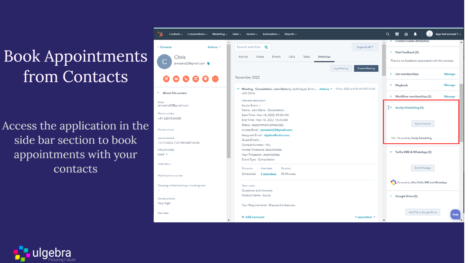 Acuity Scheduling HubSpot Integration | Connect Them Today